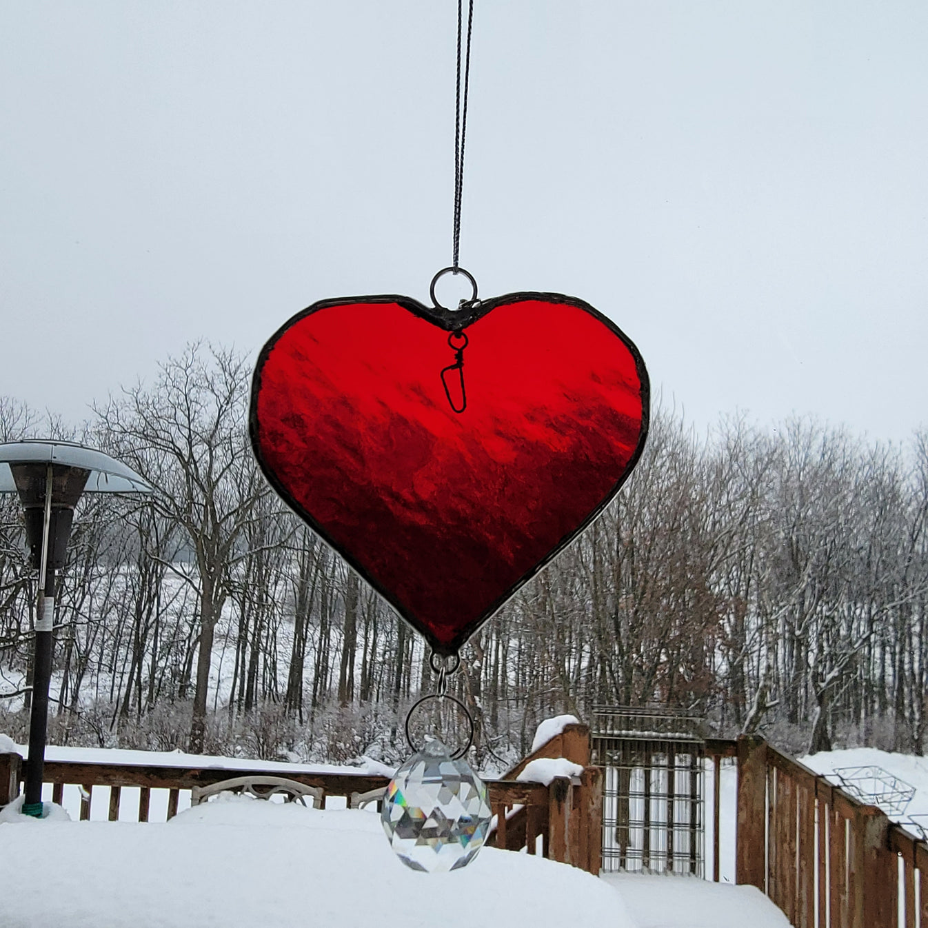 Red Stained Glass Heart – JNJ Gifts and More